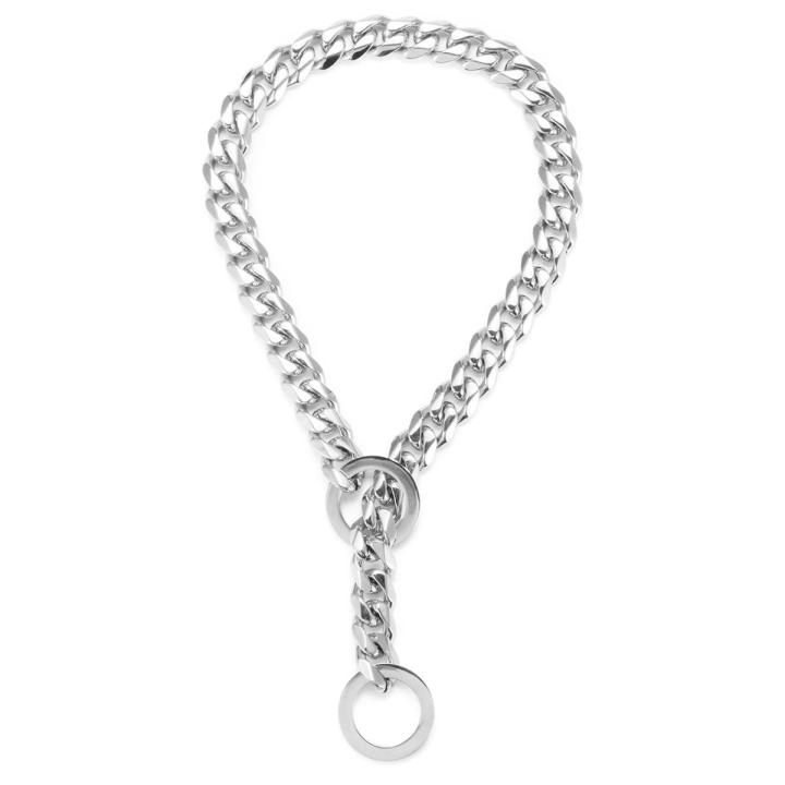 Trendy Stainless Steel Curb Cuban Link Dog Chain Collar # 22 inch - 22 ...