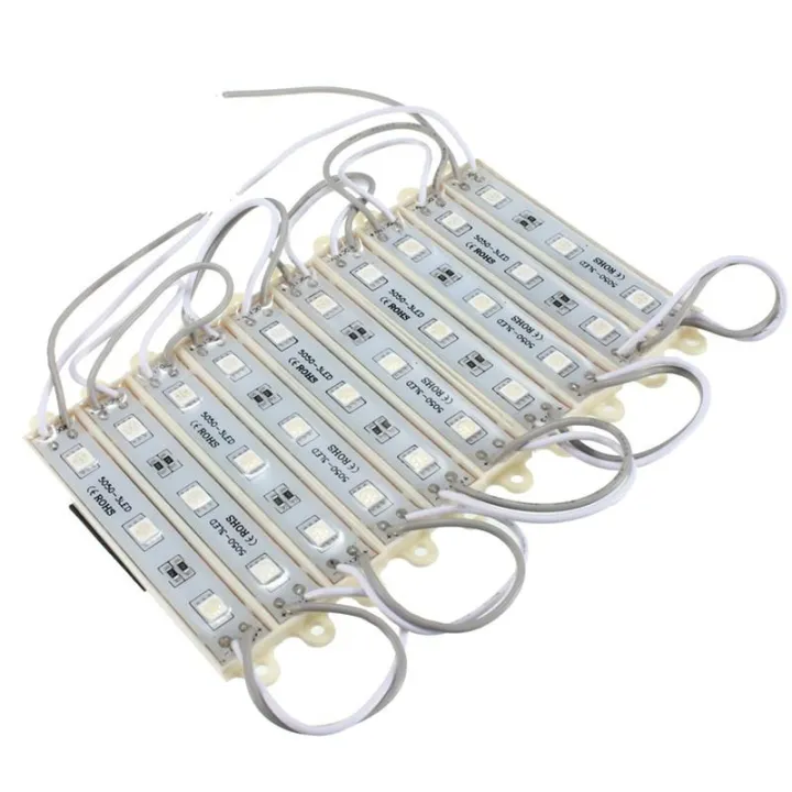 10pcs 5050 3LEDs Module Waterproof LED Strips String Lights DC 12V ...