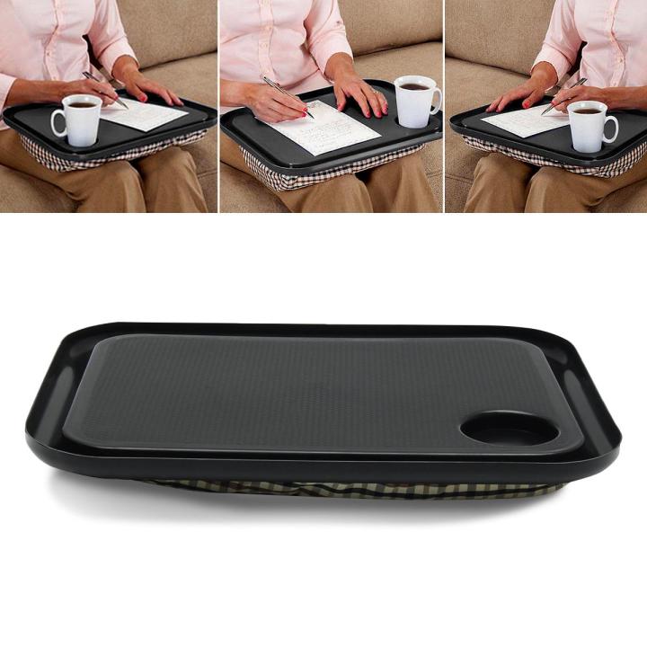Portable Handy Craft Lap Top Cup Tray Holder Laptop Table Home Outdoor ...