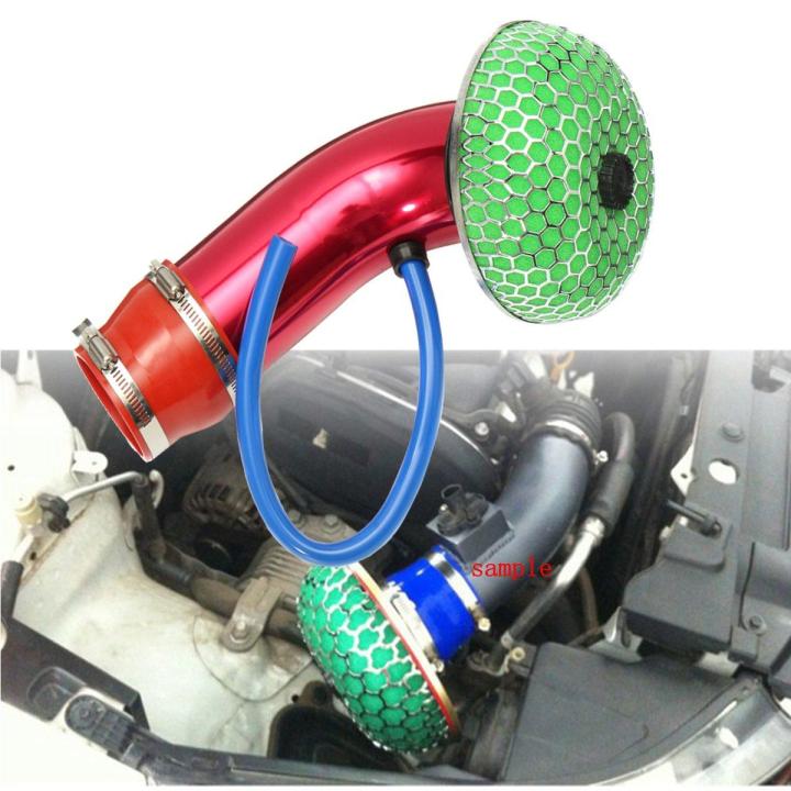 UNIVERSAL Motors 3" RED INCH PIPING TURBO SHORT RAM COLD AIR INTAKE ...