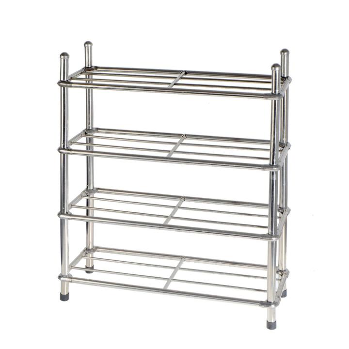 Stainless Steel New 4 Tier Shoes Display Storage Shelf Rack Stand ...