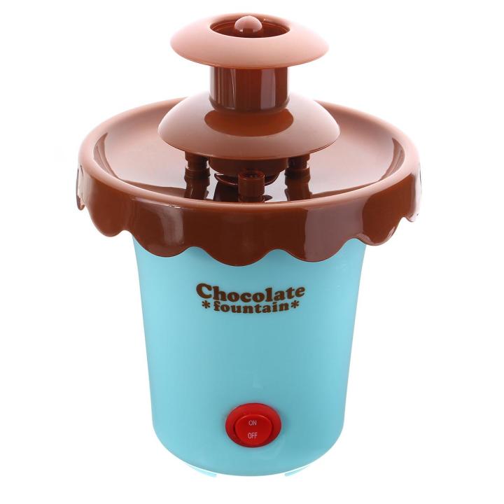 2 Tiers Chic Mini Chocolate Fondue Maker Machine Fountain Waterfall ...