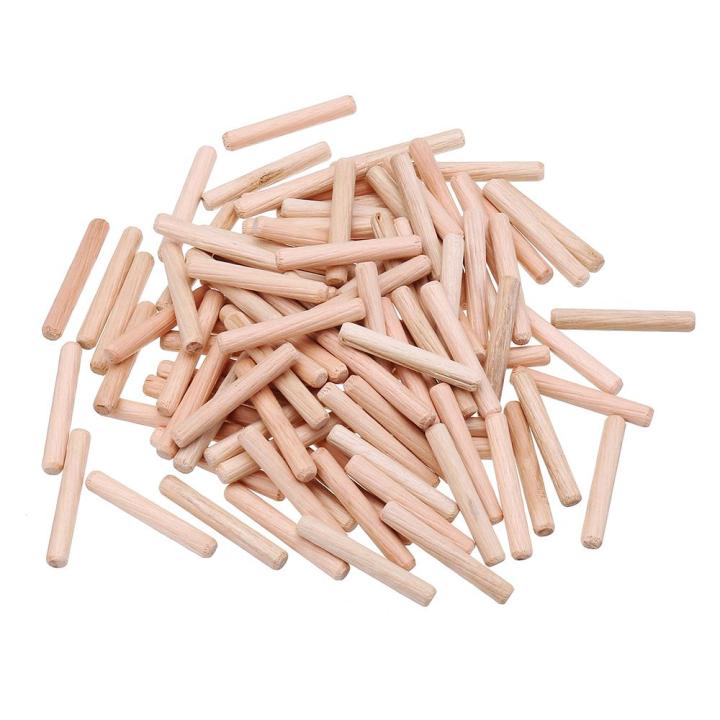 Drillpro 100pcs 10mm Round Wood Tenon Wooden Dowel for Woodworking ...