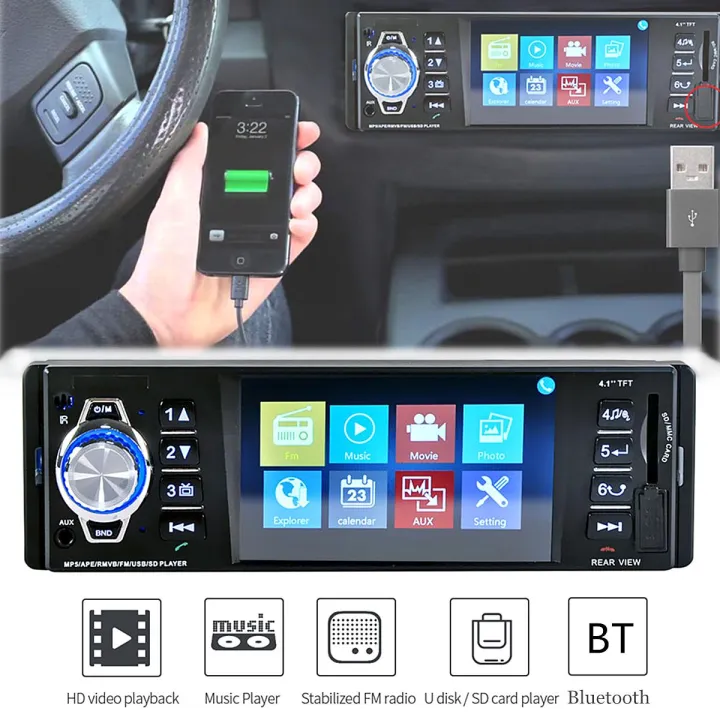 4.1 Inch HOT SELL Car Radio FM Head Unit MP5 Player Remote Control ...
