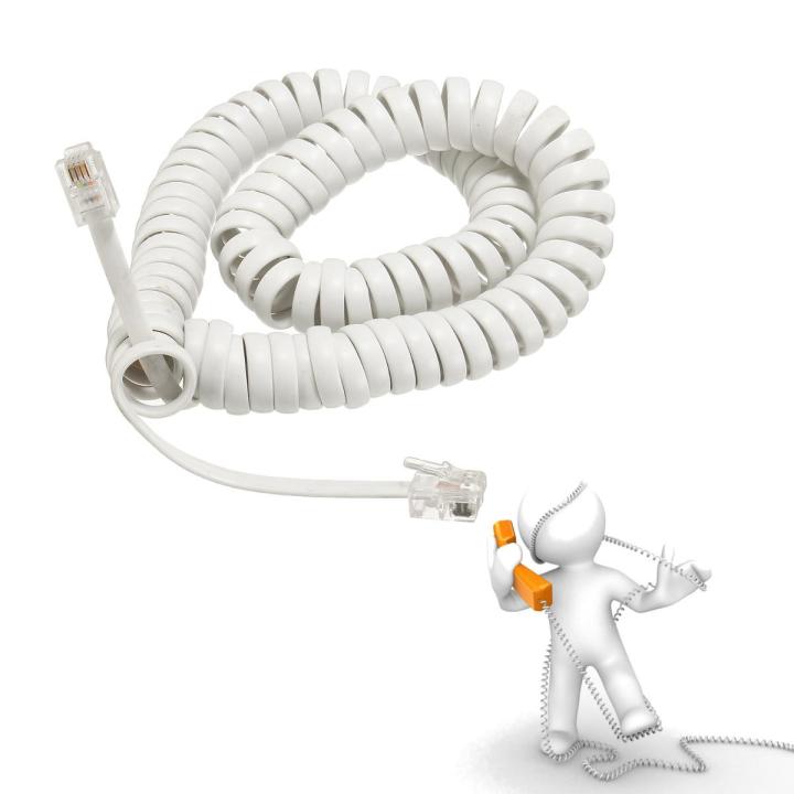 RJ10 to RJ10 Best (4P4C) Coiled Computers Telephone Handset Cable Curly ...