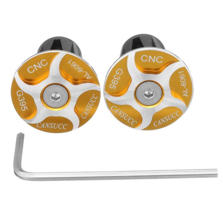 CNC Motors Aluminum Handlebar Grips Bar End Plug Cap MTB Mountain Bike ...