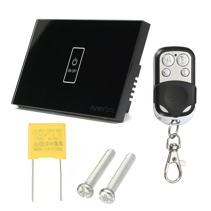 Intelligent Remote Control smart Touch Switch Panel black 1 Gang ...