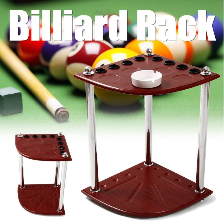 Wooden Corner New Billiard Rack Pool Cue Snooker Table Balls Sticks ...