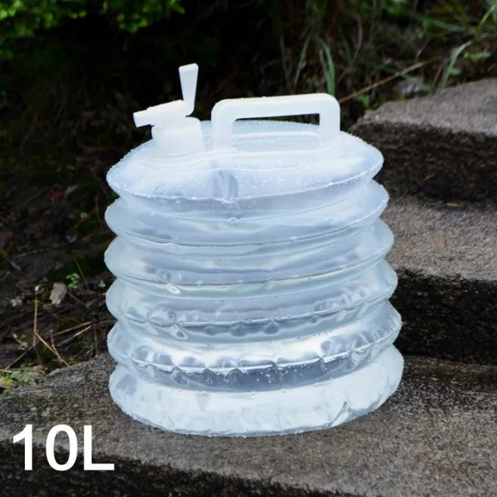 3/5/10L Collapsible Folding Water Container Sports Bucket Carrier Tap ...