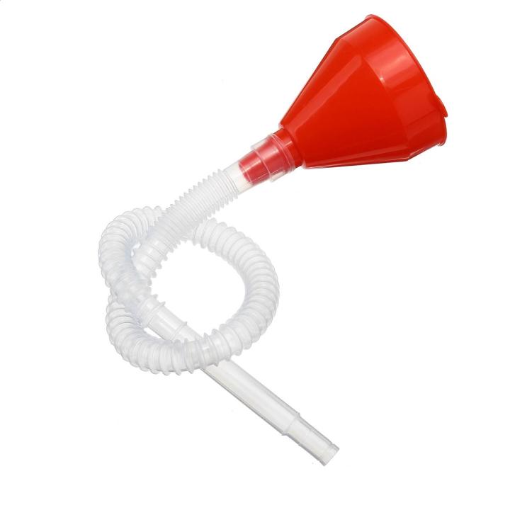Cool Filling Plastic Funnel w/ Soft Pipe Pour Fuel Oil Petrol Kerosene ...