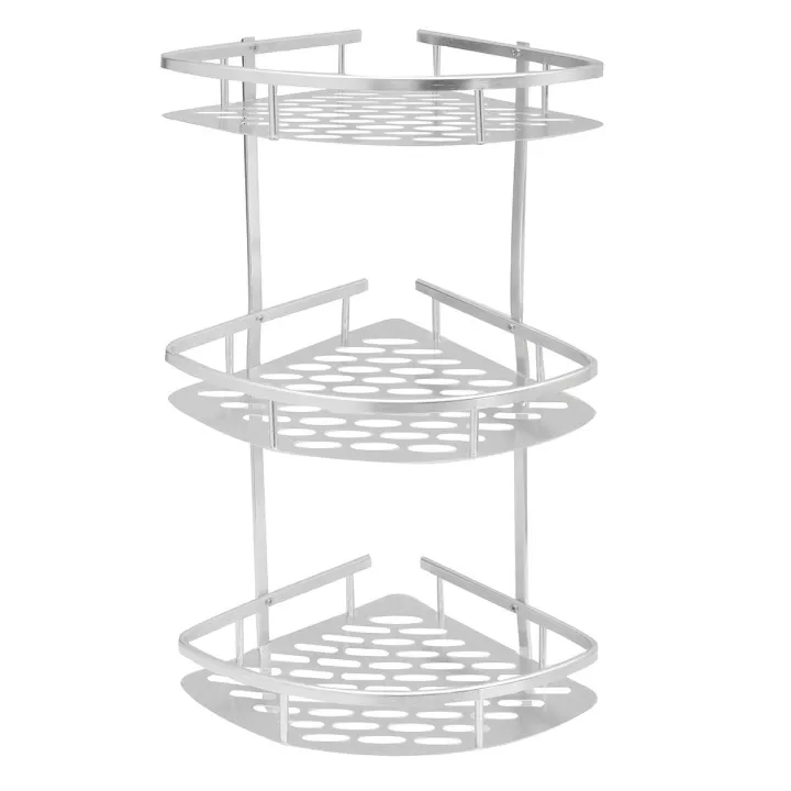 Triangular Shower Chic Caddy Shelf Bathroom Wall Corner Rack Storage ...