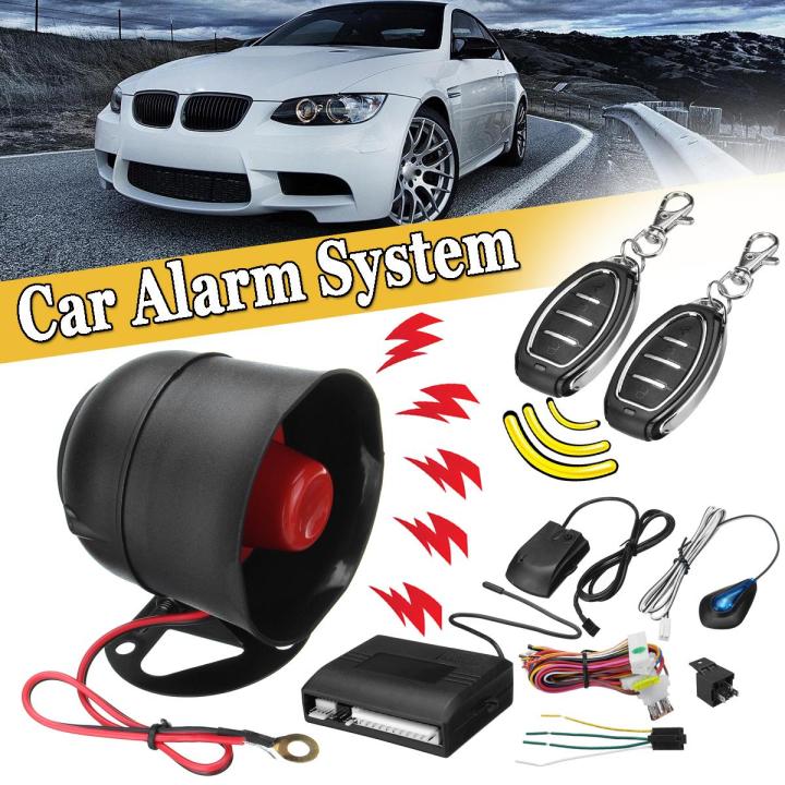 Car Vehicle Protection Alarm Security System Keyless Motors Entry Siren ...