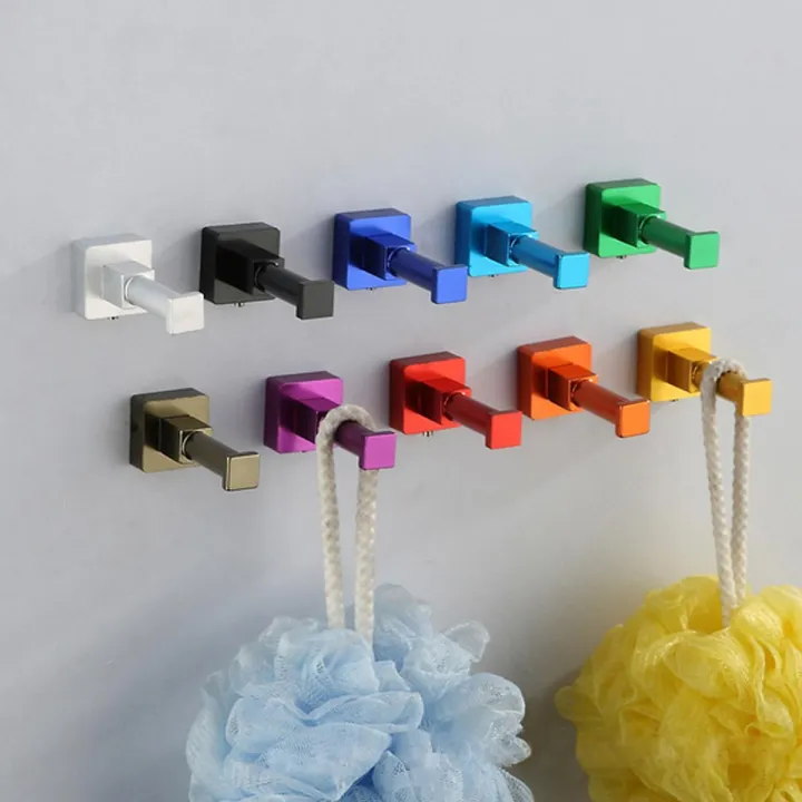 Square Wall Premium Hook Kitchen Bathroom Door Key Clothes Bag Hat ...