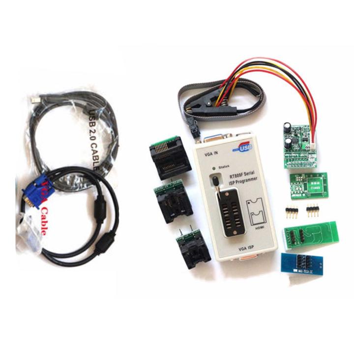 RT809F Set Chic Universal EPROM FLASH VGA ISP AVR Programmer Clip + 7 ...