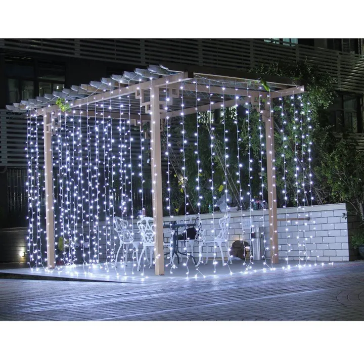 SOLMORE LED Fairy Lights Curtain 1000 LED Furniture 10M x 3M String ...