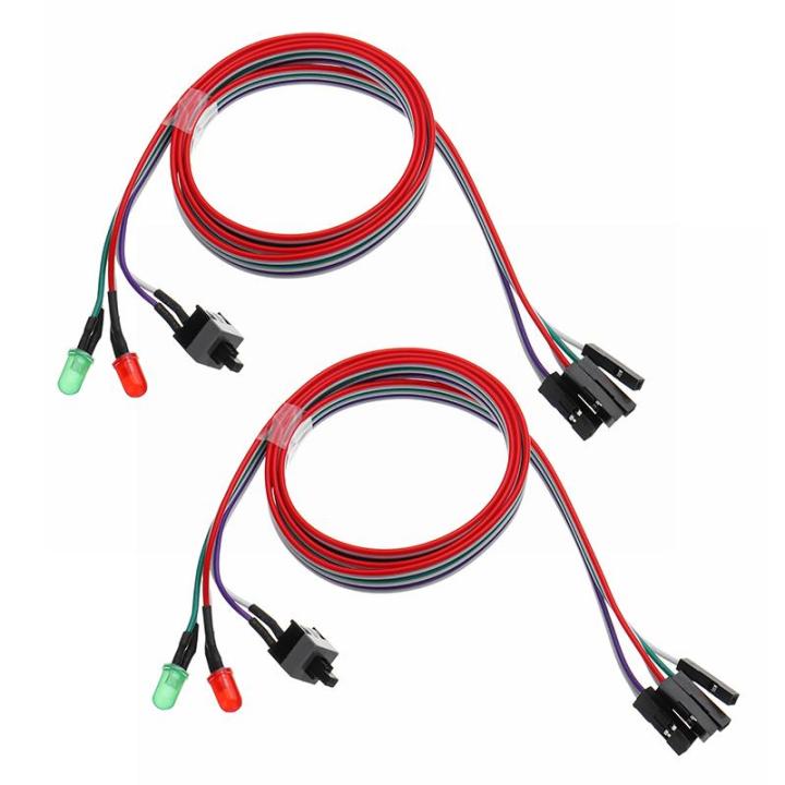 2pcs Desktop Computer Chic PC Case Power cable Computers SW switch ...