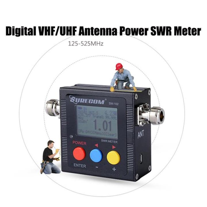 SW-102 125-525Mhz Premium Digital VHF/UHF Antenna Power SWR Tools DIY ...