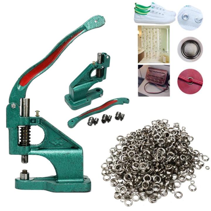 Grommet Machine 3 Die(0 2 Motors 4) & 1500 Grommets Eyelet Hand Press ...