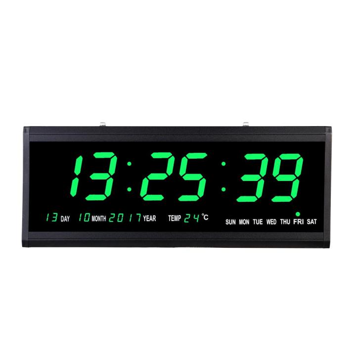 Big Jumbo Digital Clock Wall Mount Large Number LED Display Day Date ...