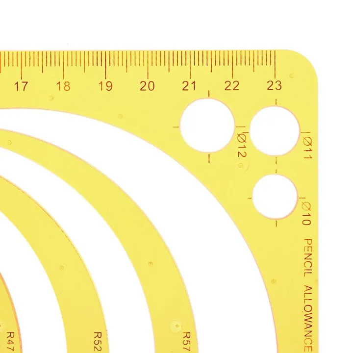 Circle Radius Semicircle Drawing Template KT Soft Plastic Ruler Jewelry ...