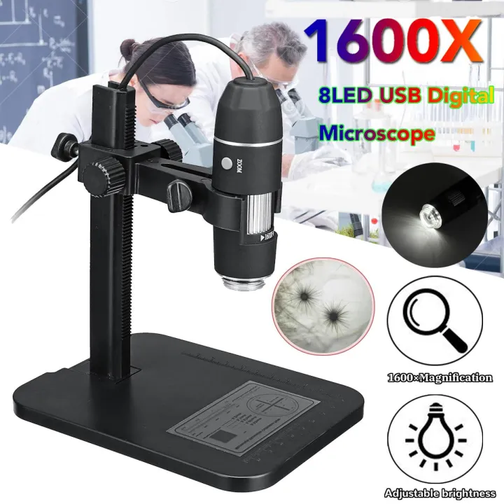 1600X 8LED Universal Serial Bus Digital Microscope Endoscope 5segment ...