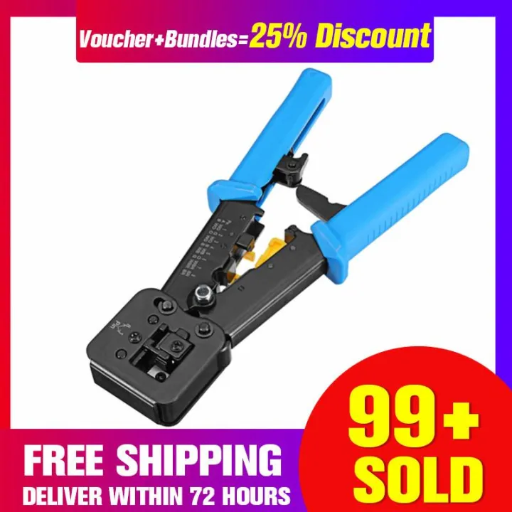 EZ RJ45 RJ11 Cable Cutter Tools DIY Piercing Crystal Head Crimping ...
