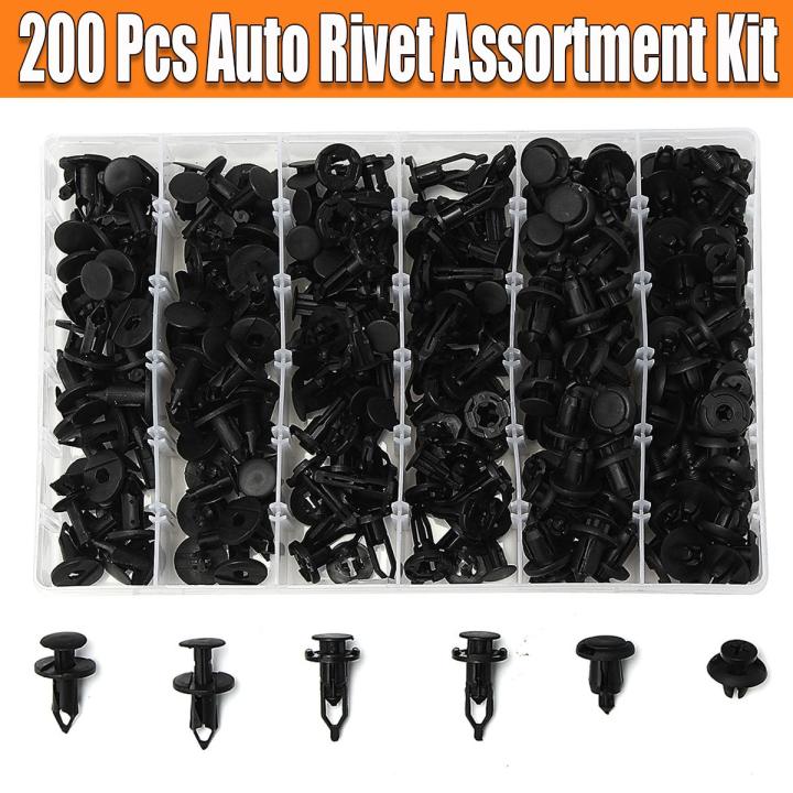 200 Pcs New Automotive Push Pin Rivet Trim Clip Assortment Kit For Ford ...