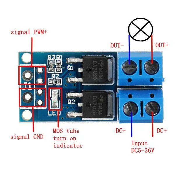 Risym High Power MOS Trigger Switch Driver Module Field Effect Tube PWM ...