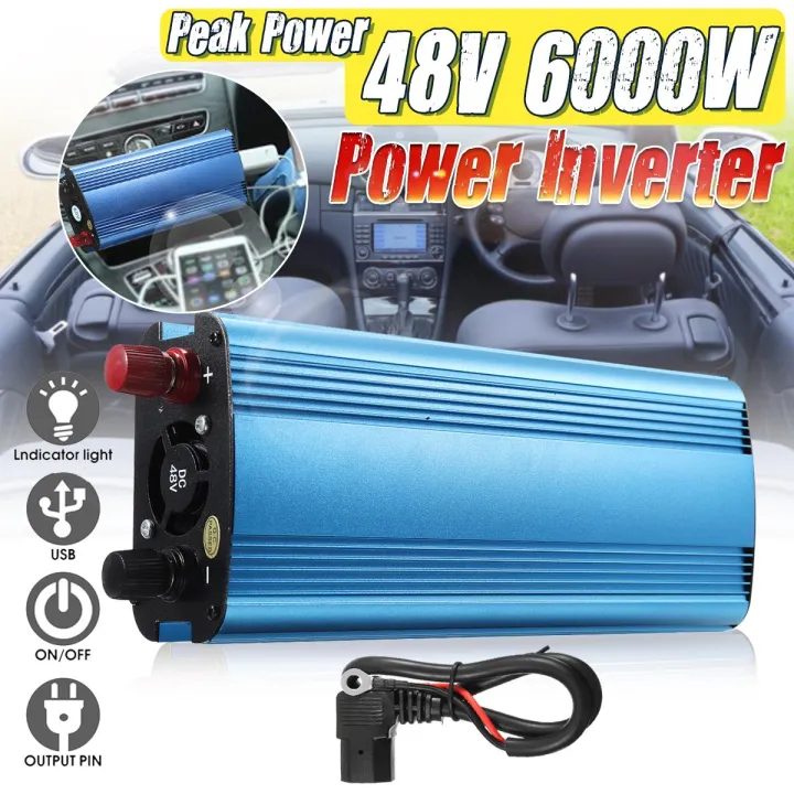 6000W Car Power affordable Inverter DC 48V to AC 220V Modified Sine ...