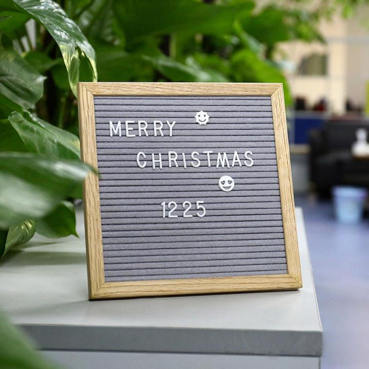 25.4*25.4cm Felt Affordable Letter Board Wooden Frame Message Board ...