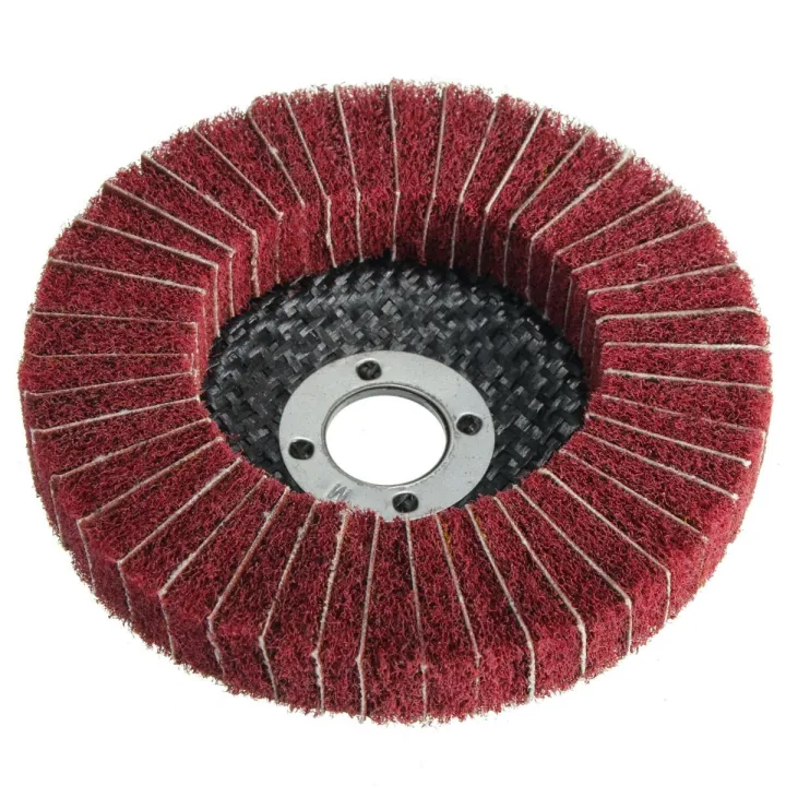 5Pcs 4'' Nylon Fiber Wheel Abrasive Polishing Buffing Disc Pad Brush ...