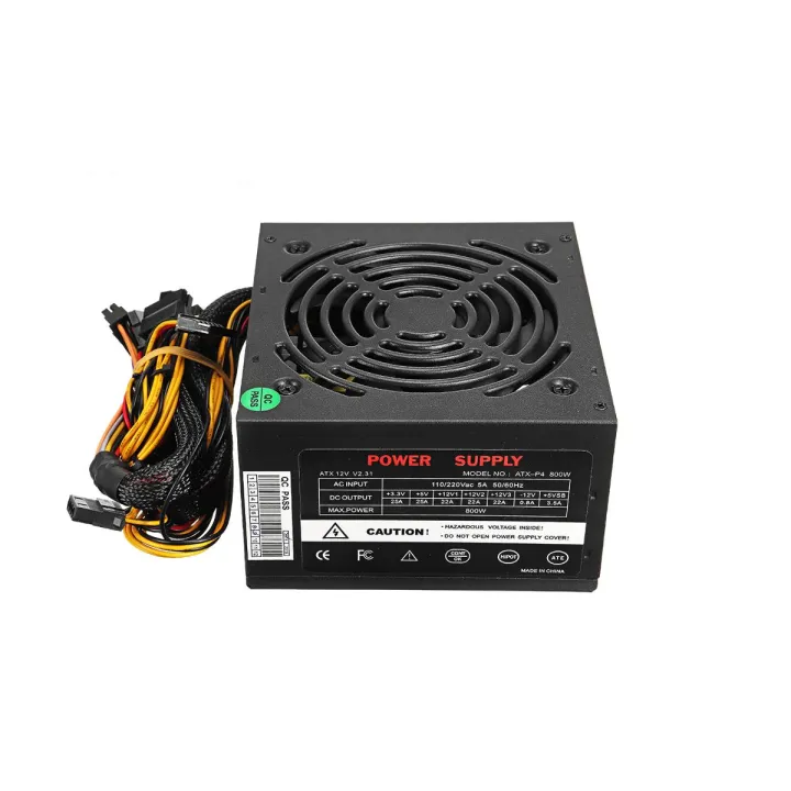 500W PC Power Supply PSU PFC SATA ATX 24-PIN Silent Fan Computer 500 ...