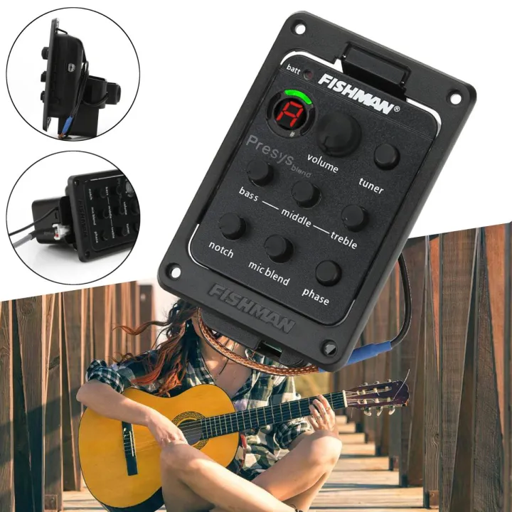 FISHMAN Presys Durable Blend 301 Acoustic EQ Equalizer Guitar Preamp ...