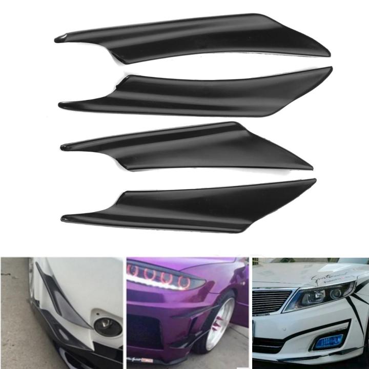 Universal Front Bumper Lip Splitter Fin Body Spoiler Canards Splitters ...