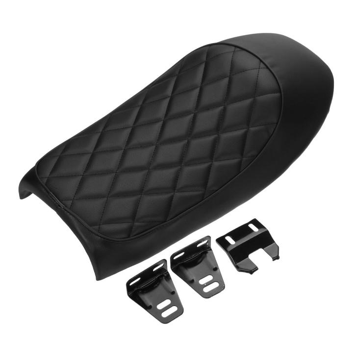 Motorcycle Cafe Racer Seat Flat Brat Hump Motors Saddle Black | Daraz ...