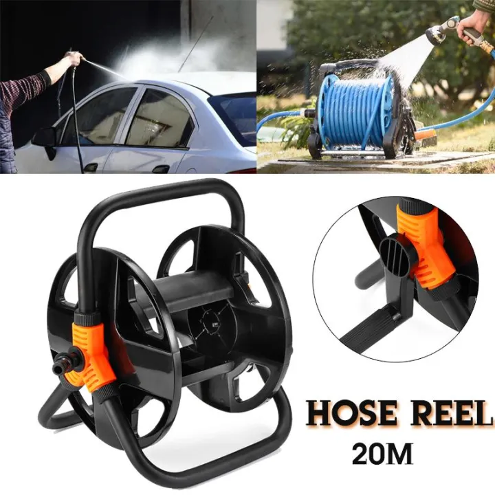 Garden Multi Purpose Water Hose Reel 20M Waterpipe Cart Storage Holder ...