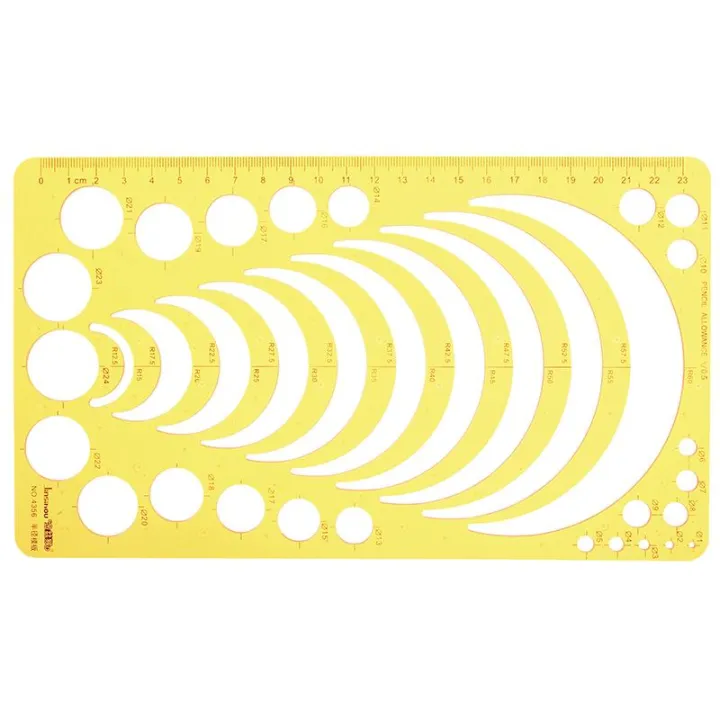 Circle Radius Semicircle Drawing Template KT Soft Plastic Ruler Jewelry ...