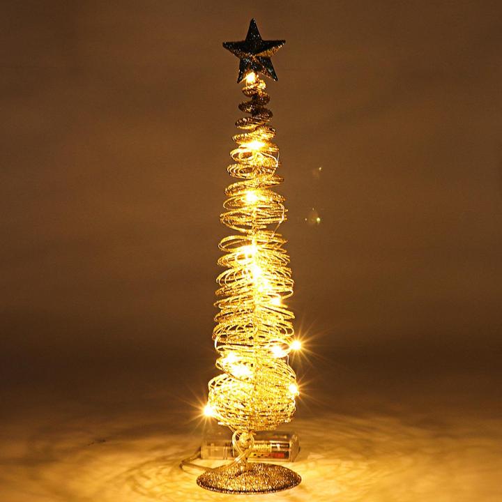 Sprinkling Golden Luminous Christmas Tree With LED Light Decor Control ...