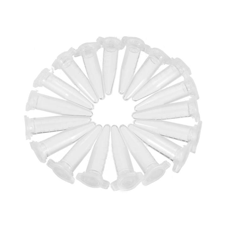 200Pcs Centrifuge Tube Test Tubing Vial Clear Plastic Vials Container ...