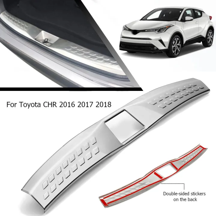 Stainless Steel Rear Chic Trunk Pad Fender Car Accessories For Toyota C ...