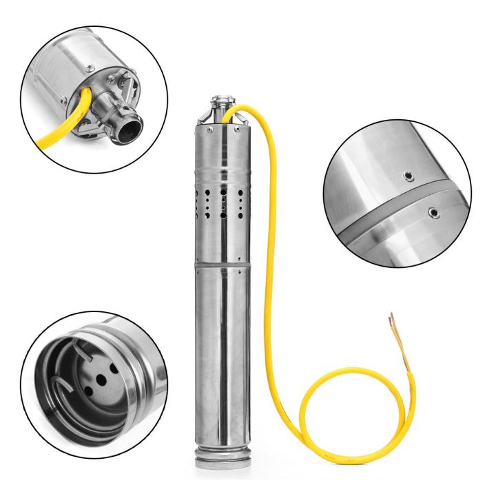 24V 750W Solar Water Powered Pump Submersible Bore Hole Pond Deep Well ...
