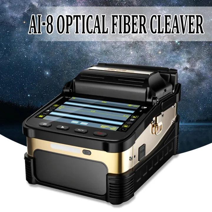 3in1 Ai-8 Automatic Optical Fiber Cleaver Fusion Splicer Machine 5" TFT ...