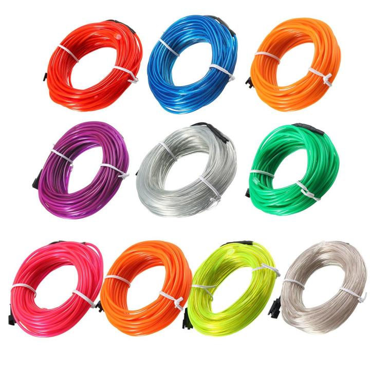 10M EL Highquality Wire Flexible Neon LED Light Glow String Strip Rope ...