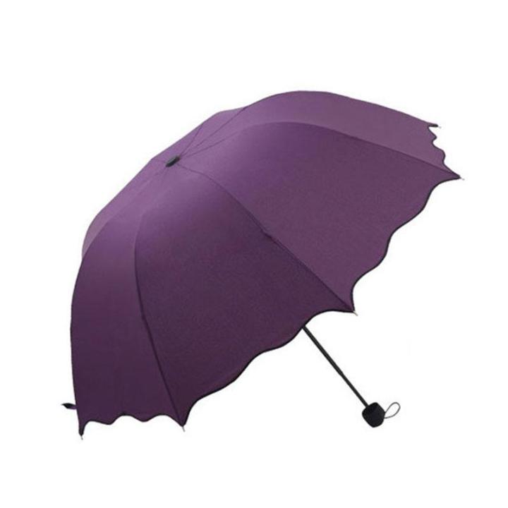 Honana HN-KU5 Multicolor Flouncing Dome Parasol Folding Umbrella Sun ...