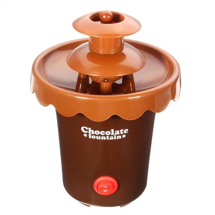 2 Tiers New Mini Chocolate Fondue Maker Machine Fountain Waterfall ...