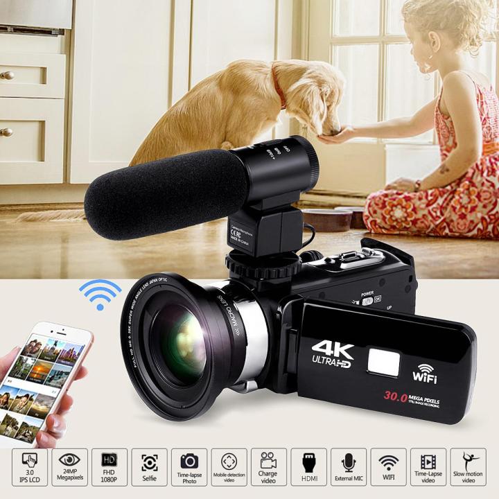 Full HD Durable WiFi 1080P 4K 16X ZOOM Digital Video Camera DV ...