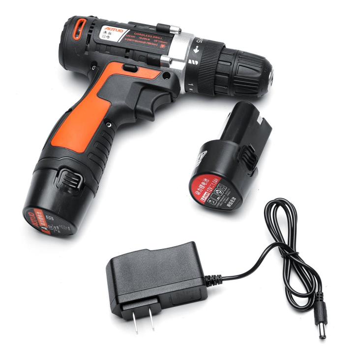 12V Cordless HOT SELL New Electric Screwdriver Drill Driver 2 Li-ion ...