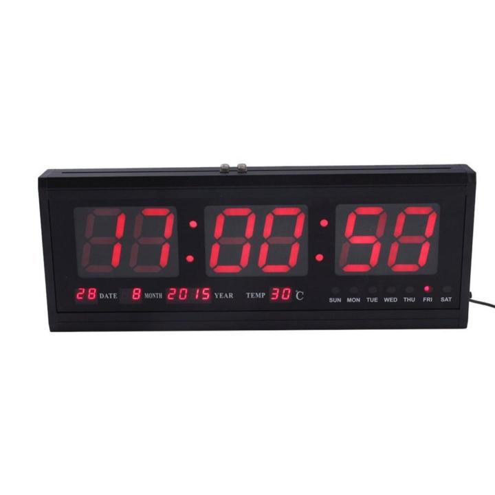 Big Jumbo premium Digital Clock Wall Mount Large Number LED Display Day ...