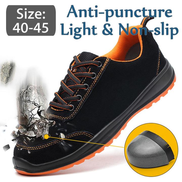 Man Safety New Work Shoes Steel Toe Lightweight Fashion Shoes Hiking ...