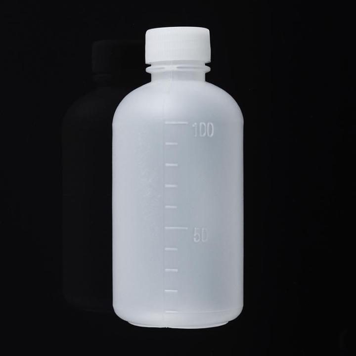100mL Plastic White Sample Reagent Storage Bottle Small Mouth Empty Lab ...